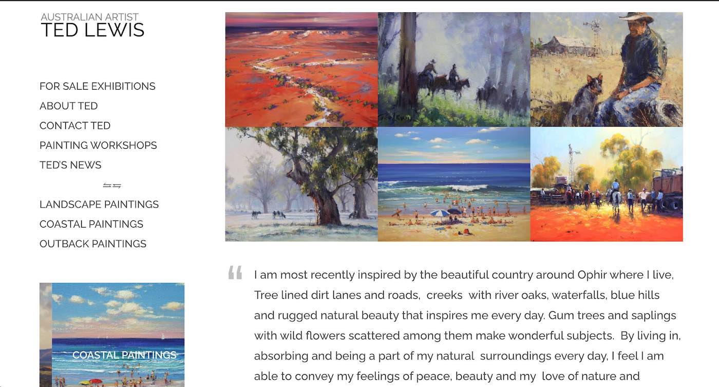 Artist Website Portfolio - Amazing Uncomplicated Build